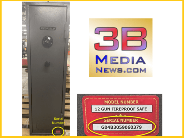 6,100 12 GUN FIREPROOF SAFES RECALLED; INJURY HAZARD – 3B Media News