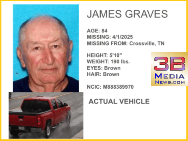 MISSING MAN, JAMES GRAVES, FOUND DECEASED – 3B Media News