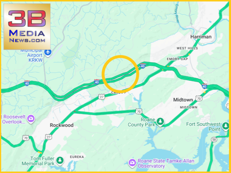 SEMI TRUCK SLIDES INTO DITCH ON I-40 IN ROANE COUNTY – 3B Media News
